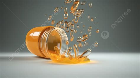 많은 액체가 들어 있는 주황색 병을 보여주는 3d 이미지 3d 렌더링 오픈 병 및 스플래시 약 알약 고화질 사진 사진 배경 일러스트 및 사진 무료 다운로드 Pngtree