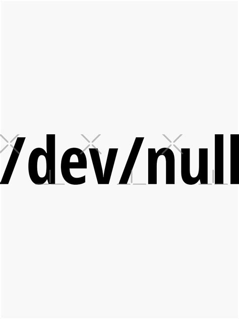 Devnull Funny Computer Geek Design Black Text Sticker For Sale