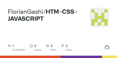 github floriangashi htm css javascript