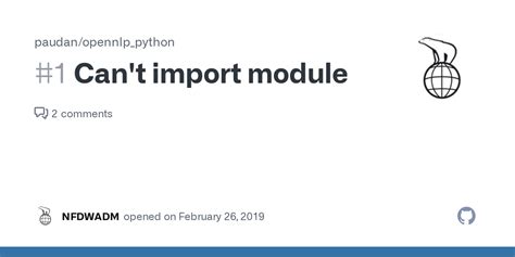 Can T Import Module Issue Paudan Opennlp Python GitHub