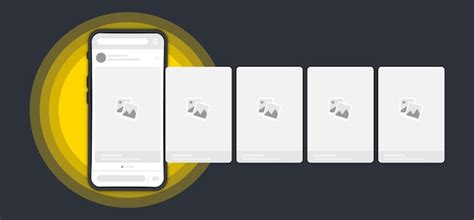 소셜 미디어 게시물 회전 목마 모형 프리미엄 Psd 파일