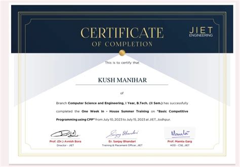 Kush Manihar On Linkedin Codingchampions Cpp Summertrainingsuccess