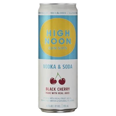 High Noon Black Cherry Vodka Hard Seltzer 4pk355ml Cans Cherry