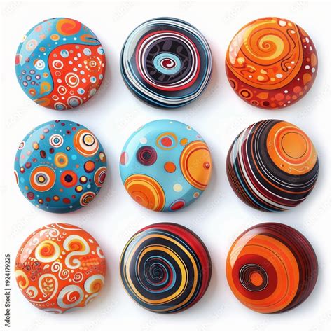 Vibrant Abstract Circular Patterns Illustration With Colorful Swirls And Dots Perfect For Art