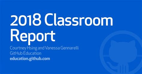 GitHub Education Classroom Report GitHub Education