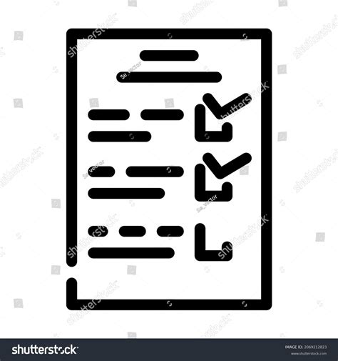 Check List Line Icon Vector Check List Sign Royalty Free Stock