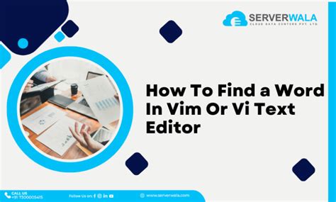 How To Find A Word In Vim Or Vi Text Editor Serverwala