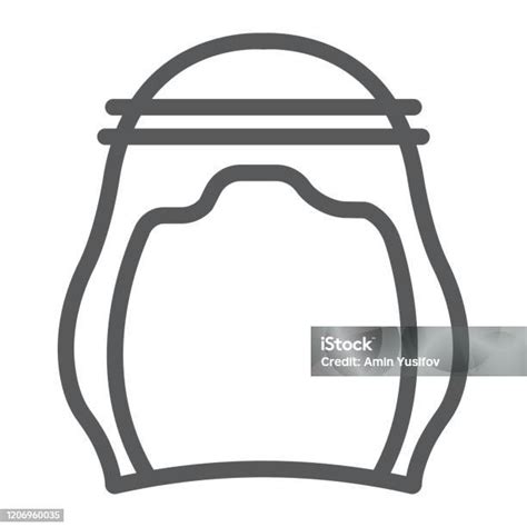 Keffiyeh 라인 아이콘 라마단과 이슬람 무슬림 모자 기호 벡터 그래픽 흰색 배경에 선형 패턴 Eps 10 외형선에 대한 스톡 벡터 아트 및 기타 이미지 Istock