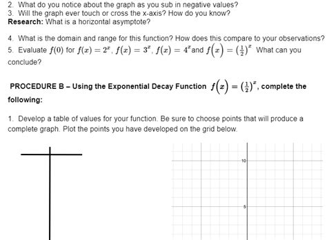 Solved Introduction To Exponential Functions Investigation