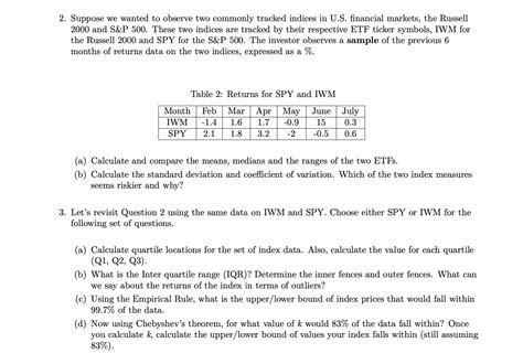 Solved 2 Suppose We Wanted To Observe Two Commonly Tracked
