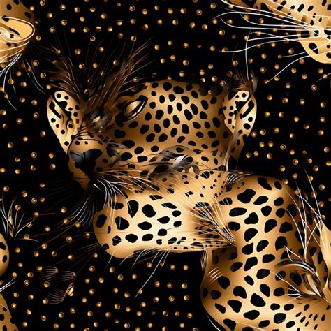 Leopard Spots Seamless Pattern Premium AI Generated Image