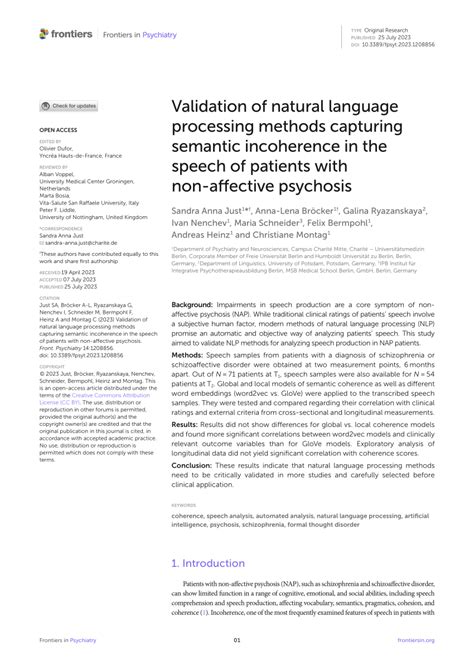 Pdf Validation Of Natural Language Processing Methods Capturing