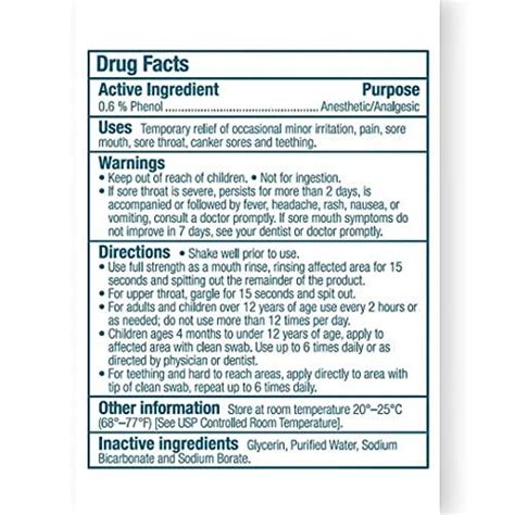 Ulcerease Anesthetic Mouth Rinse Bottle Updated Packaging 6 Fl Oz