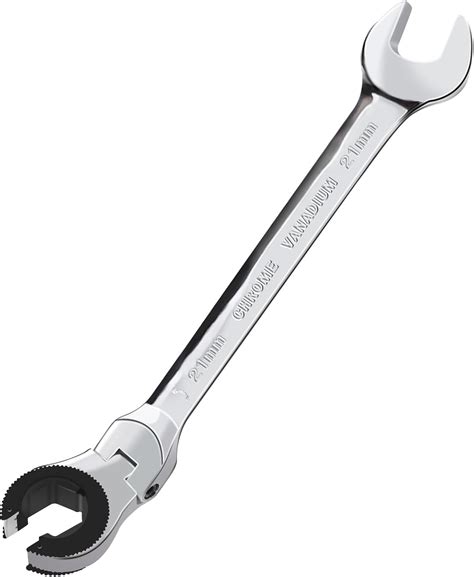 Loschen 1pc 21mm Open Flex Head Ratcheting Wrench Metric Ratcheting Spanner With 72 Teeth