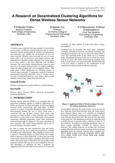 Pdf A Research On Decentralized Clustering Algorithms For Dense
