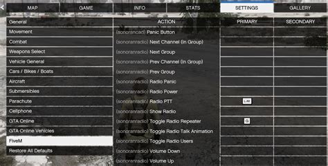 Fivem Keybinds And Commands Sonoran Software Documentation