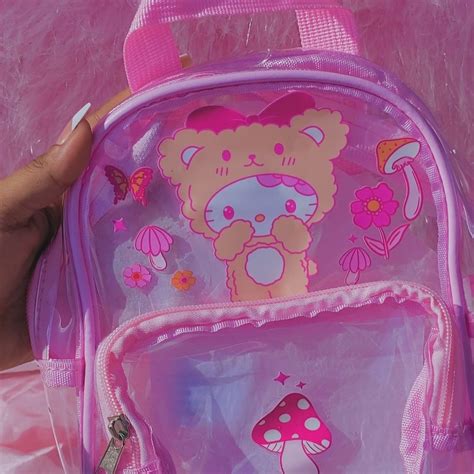 Hello Kitty Pink Clear Mini Backpack The Queens Stash Hello Kitty Pink Clear Mini Backpack The Queens Stash