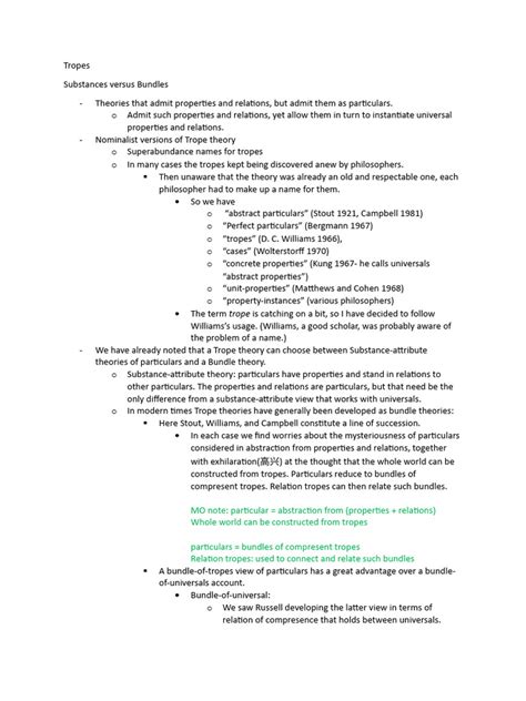 Chapter 6 Notes Universals Pdf Substance Theory Space