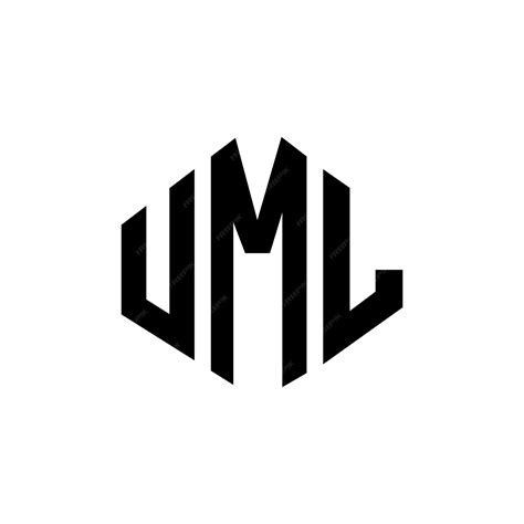 Premium Vector Uml Letter Logo Design With Polygon Shape Uml Polygon