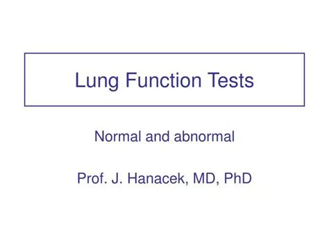 PPT Lung Function Tests PowerPoint Presentation Free Download ID 1770596