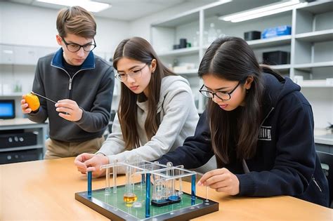 Premium Photo Babes Exploring Principles Of Quantum Physics In Lab