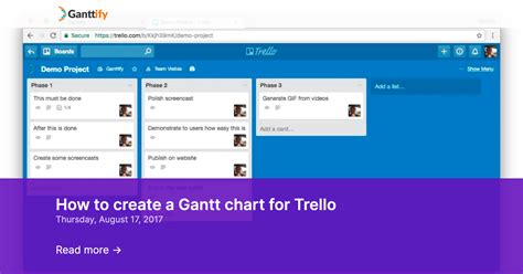 How To Create A Gantt Chart For Trello Ganttify Blog