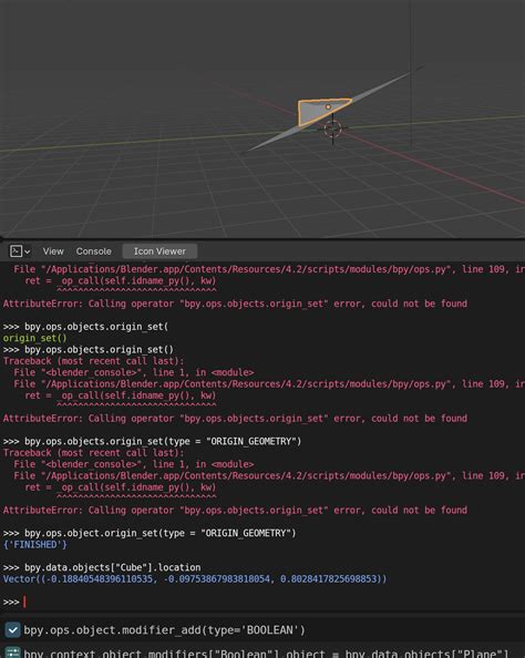 Python Location Of Object Not Updating After Applying Modifier