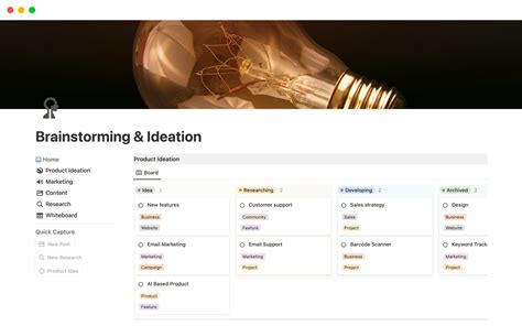 Brainstorming And Ideation Template Notion Marketplace