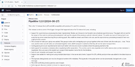 PipeWire 1 2 0 Released