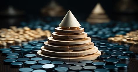 Premium Photo Abstract Arrows In Wooden Triangle Symbol