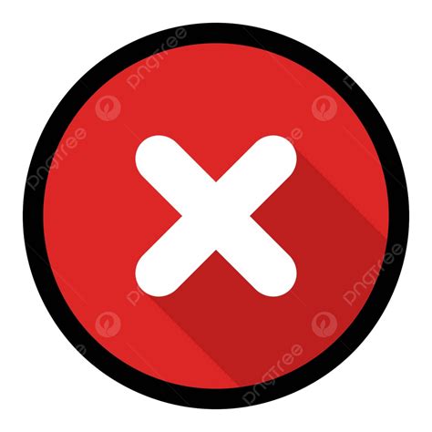 Negative Indicators Incorrect X Marks Denied Rejected False No Not