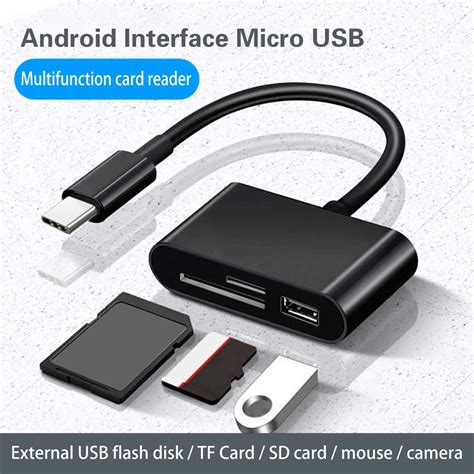 Micro Card Reader Type C Android Mobile Computer Function Otg2 0 Sd Tf U Disk Ebay Uk