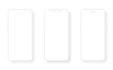 클레이 스마트 폰 모 세트 프리미엄 벡터