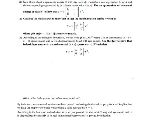 Solved Symmetric Matrices We Want To Show That Every Real Chegg