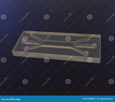 Isolated Microfluidic Chip With Blood Sample Inside Of Micropipette