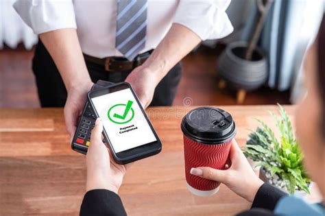 Seamless Cashless Payments With Barcode Scanning On Smartphone App Jubilant Stock Image Image