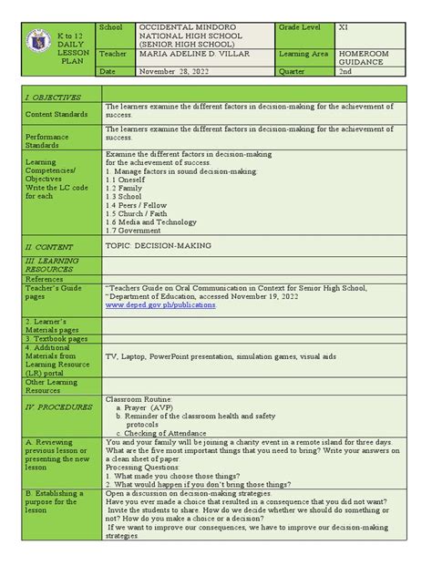 Hrgp Q2 Dlp Pdf Behavior Modification Cognitive Science