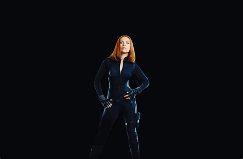 Women Actress Scarlett Johansson Black Widow Darkness Screenshot