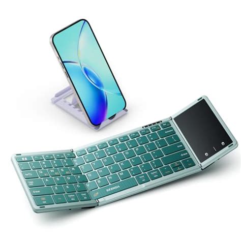 Seenda Foldable Keyboard Bluetooth Folding Keyboard With Touchpad Full Size Portable Travel