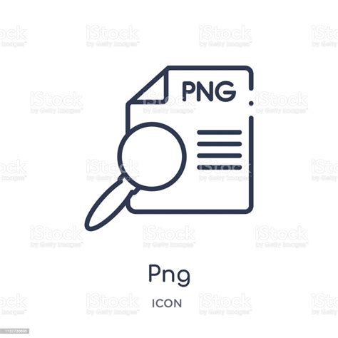 파일 형식 개요 컬렉션에서 선형 Png 아이콘입니다 흰색 배경에 고립 된 얇은 선 Png 벡터입니다 Png 유행 그림 0명에