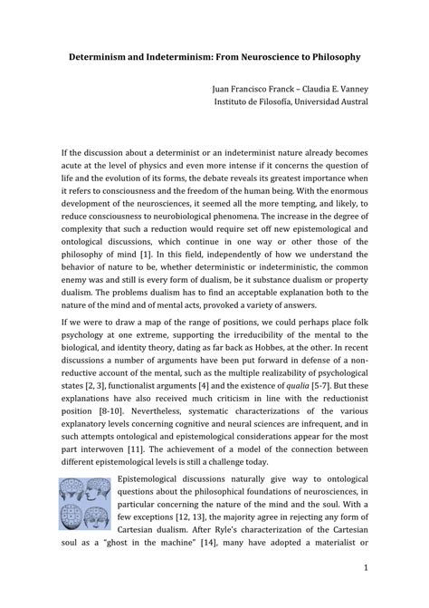 Pdf Determinism And Indeterminism From Neuroscience To Philosophy