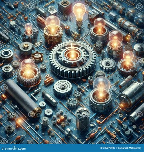Electrical Elements Wires Circuits Lightning Electric Fields Bat Stock
