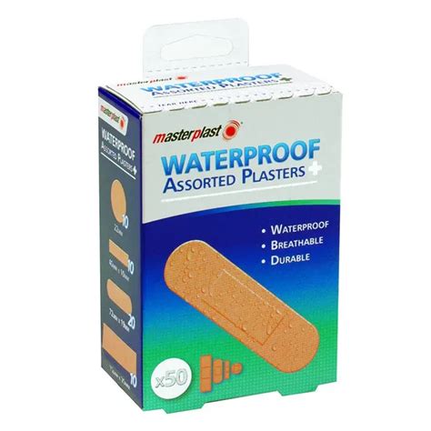 Masterplast Assorted Waterproof Plasters 50 Pack