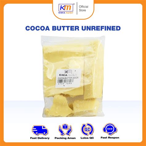 Jual Cocoa Butter Lemak Kakao Unrefined 200gr Cosmetic Grade Shopee Indonesia