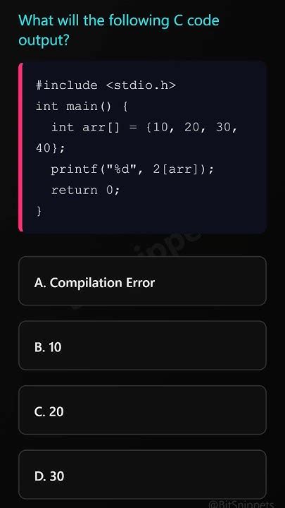 C Coding Cprogramming Quiz Codinglife Programming Tips New Trending Trend