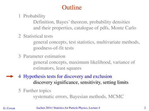 Ppt Statistical Methods For Particle Physics Lecture 4 Discovery