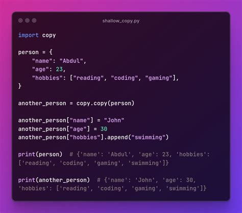 Md Shahad Mahmud Chowdhury On Linkedin Understanding 𝗦𝗵𝗮𝗹𝗹𝗼𝘄 𝗖𝗼𝗽𝘆 And 𝗗𝗲𝗲𝗽 𝗖𝗼𝗽𝘆 In Python