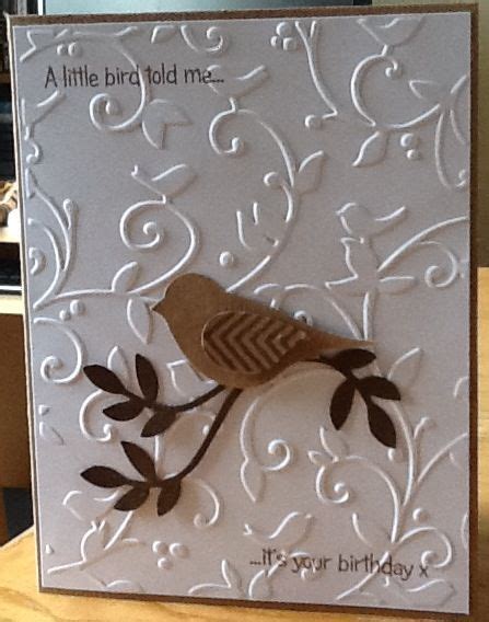 Cuttlebug Birds And Swirls Embossing Folder Bing Embossed Cards Cards Handmade Creative Cards