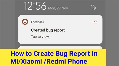 How To Create Bug Report In Mixiaomiredmi Phone। Create Bug Report In Android Youtube