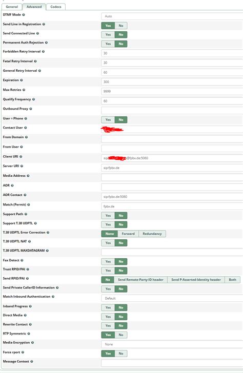 pjsip custom header cant dial out configuration freepbx